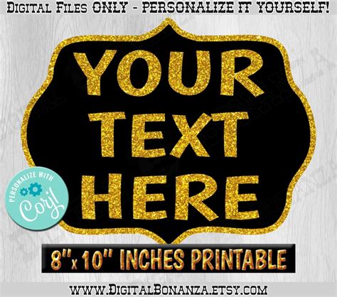 Editable Photo Booth Props Add Your Text Custom Speech Bubble Etsy