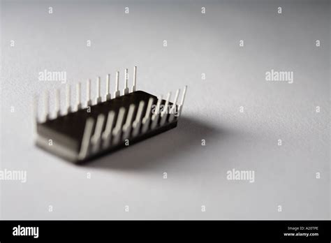 Single Computer Chip On Its Back Stock Photo Alamy