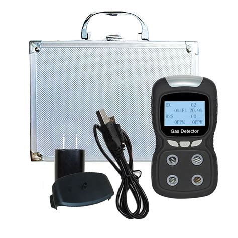 Portable Co H2s O2 Ex Lel 4 Gases Monitor Multi 4 Gas Detector And Analyzer With Explosion