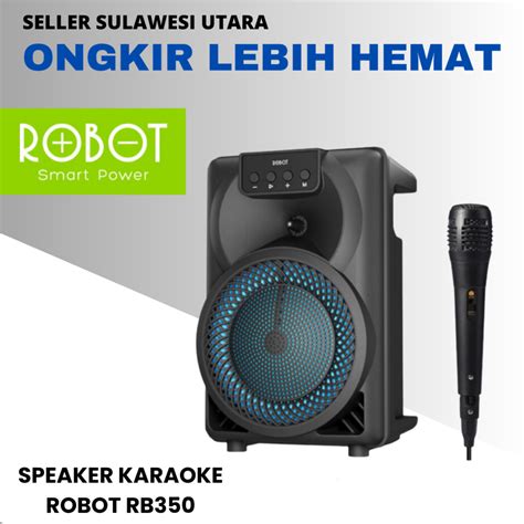 Jual Speaker Karaoke Portable Robot Rb350 Bluetooth 5 3 Rgb Mic Karaoke Shopee Indonesia
