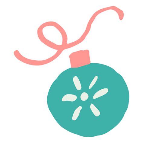 Diseño Png Y Svg De Adorno Deco De árbol Plano De Navidad Para Camisetas