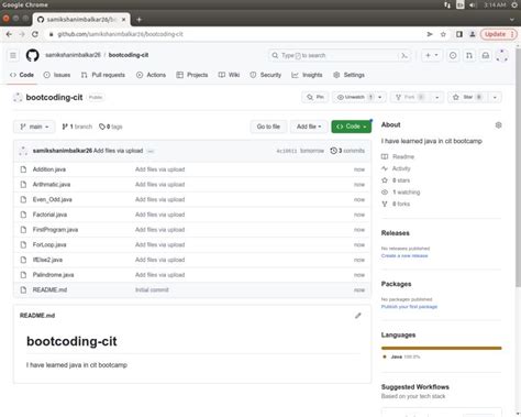 samiksha nimbalkar on linkedin java learn coding firstgithubupload learning java