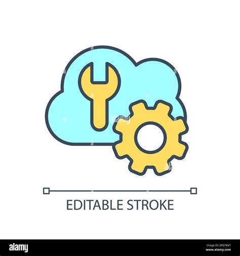 Cloud Storage Settings Rgb Color Icon Stock Vector Image And Art Alamy
