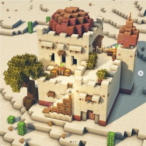 Minecraft Desert House Minecraft Oasis Minecraft Shops Casa Do