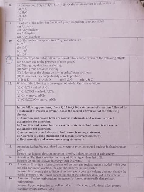 In The Reaction So2 2h2s 3s 2h2o The Substance That Is Oxidised Is