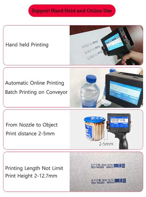 Inkjet Printer Date Coder Portable Handheld Printer