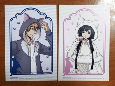 Code Geass Recaptured Rose Sakuya Ash Cat Ear Illustration Postcard Ebay