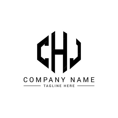 Chj Buchstaben Logo Design Mit Polygon Form Chj Polygon Und Würfelform