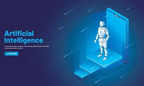 Isometric Artificial Intelligence Ai Robotic Database Vector Ai