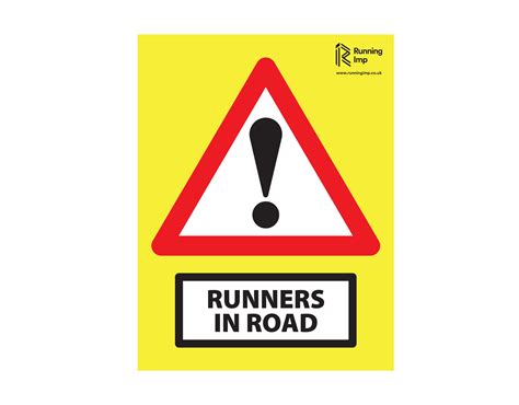 ‘runners In Road Event Sign Running Imp Running Imp