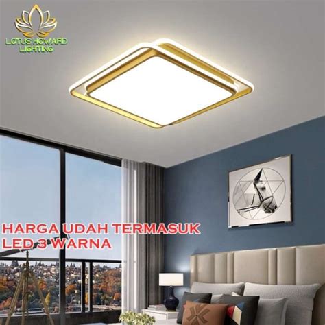 Promo Lampu Plafon Minimalis Modern Led 3 Warna Wh68sq Lampu Led