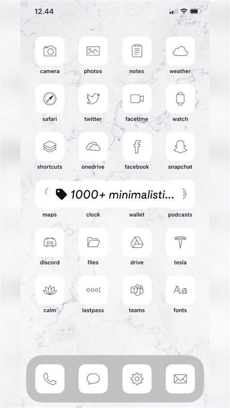 Minimalistic White Ios App Icons For Iphone Ipad Aesthetic
