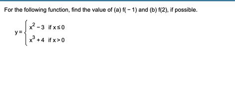 Solved For The Following Function Find The Value Of Chegg