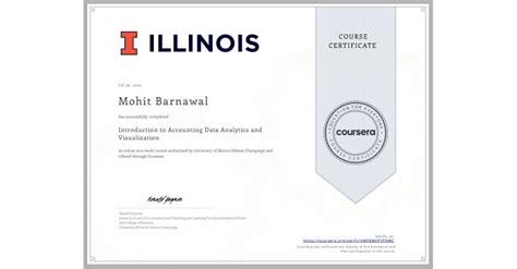 Mohit Barnawal On Linkedin Completion Certificate For Introduction To Accounting Data Analytics