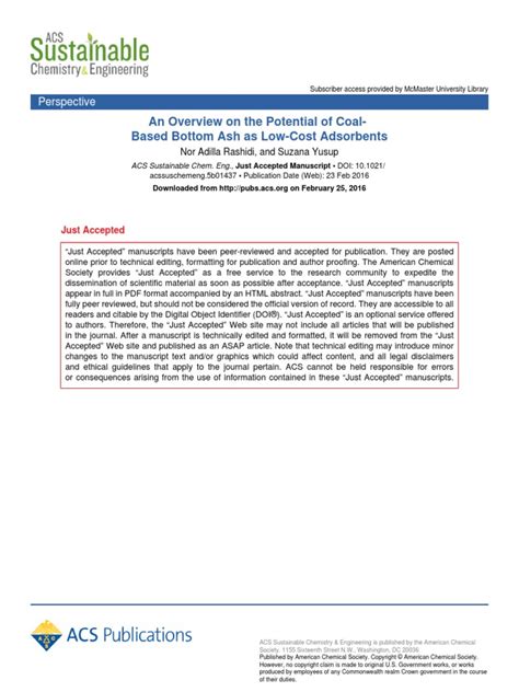 An Overview On The Potential Of Coal Based Bottom Ash As Low Cost