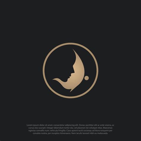 Aesthetic Business Logo Women Face And Butterfly Wing In Luxury Look