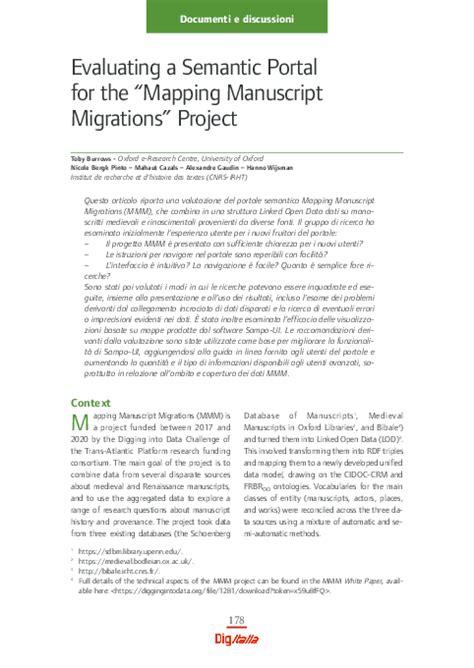 Pdf Evaluating A Semantic Portal For The Mapping Manuscript