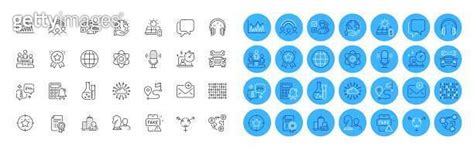 Car Video Conference And Opinion Line Icons Pack For Web App Color Icon Buttons Vector