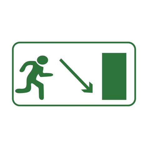 Emergency Exit Sign Set Royalty Free Vector Image