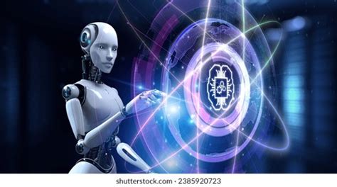 Ai Artificial Intelligence Concept Neural Network Stock Illustration
