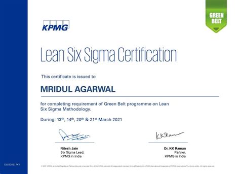 Mridul Agrawal On Linkedin Leansixsigma Kpmgindia