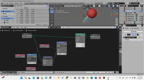 Geometry Nodes How To Rotate Cylinder Mesh Around Captured Face Normal
