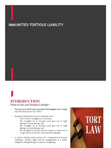 Immunities Tortious Liability Pdf Tort Sovereign Immunity