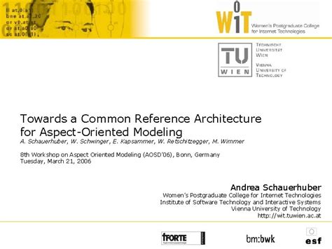 Towards A Common Reference Architecture For Aspectoriented Modeling