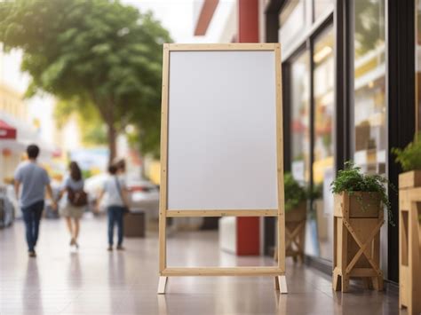 Blank Advertising Stand Banners Mockup Premium Ai Generated Image