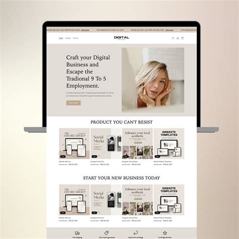 Shopify Theme For Digital Products Digital Product Website Digital Product Website Template