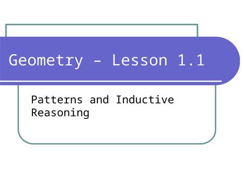 pptx geometry lesson 1 1 patterns and inductive reasoning dokumen tips
