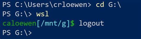 Starting Wsl In Drives Other Than C Opens Wsl In Homeuser · Issue