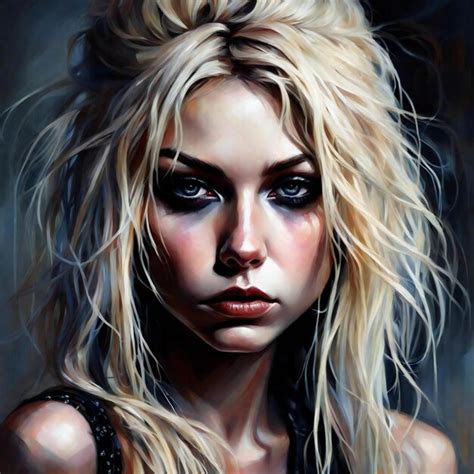 Premium Ai Image Portrait Of A Beautiful Blonde Girl With Creative Makeup