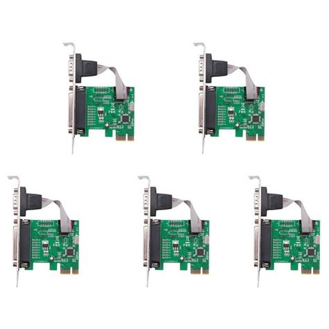 5x rs232 232 serial port com and db25 printer parallel port to pci e pci