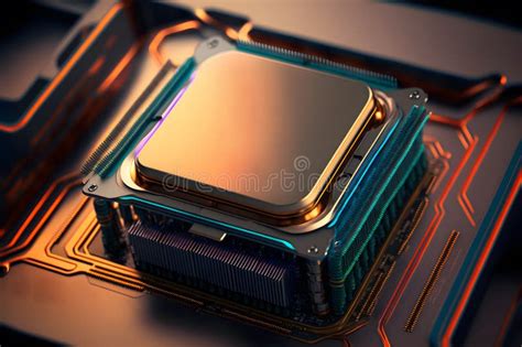 Cpu Processor With Modern Futuristic Technology Appearance Neural