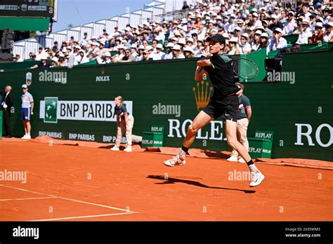 Paris France 13th Apr 2024 Jannik Sinner During The Rolex Monte