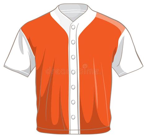 Vector Illustration Of An Orange And White Baseball Jersey Stock Vector Illustration Of Wear