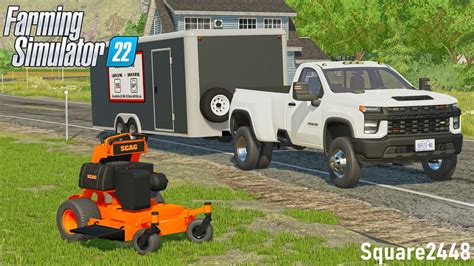 Broke The New Lawn Mower Fs22 Landscaping Youtube