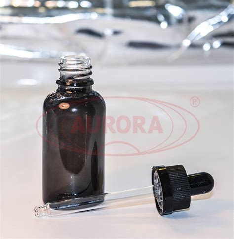 Флакон 30 мл стеклянный серый с пипеткой E Liquid АВРОРА