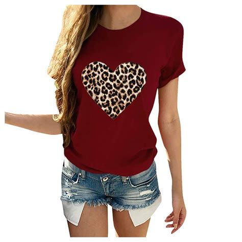 Yanhoo Valentine Tee Shirts For Women Bling Valentines Blouses For
