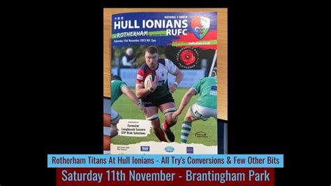 Rotherham VS Hull Ionians Trys Conversions Brantingham Park