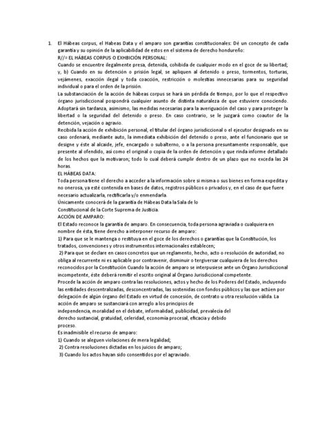 El Hábeas Corpus Pdf