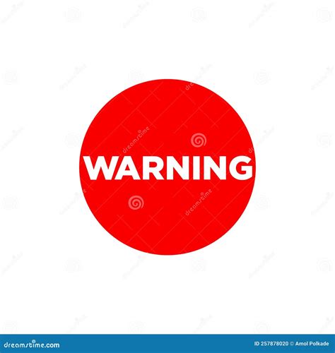 Warning Typography Icon Red Warning Vector Symbol Stock Vector Illustration Of Dangerous
