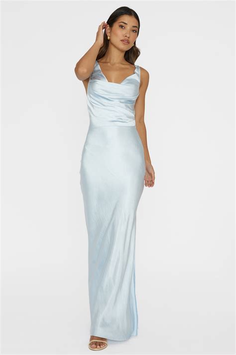 Shop The Sitara Tied Back Maxi Dress Blue