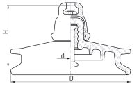 Подвесной стеклянный изолятор ПСД 70Е 212V
