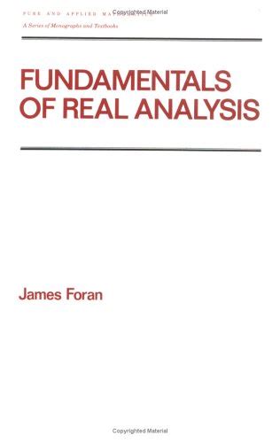 Fundamentals Of Real Analysis Chapman And Hall Crc Pure And Applied