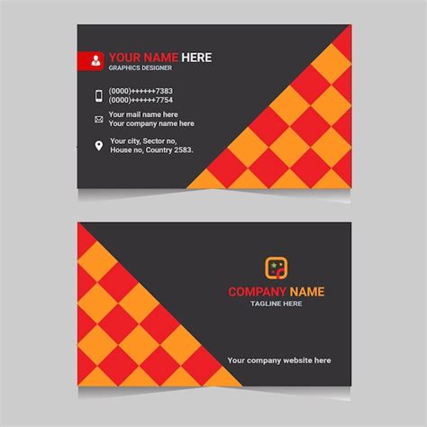 Premium Vector Creative Corporate Business Card Design