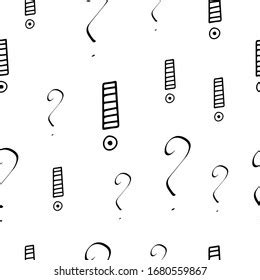 Question Marks Exclamation Mark Seamless Pattern Stock Vector Royalty Free