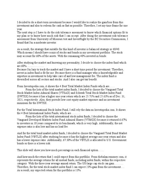 Script Investment 2 3 Pdf Investment Fund Investing