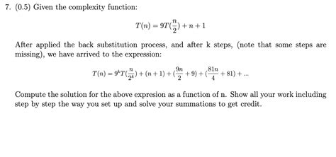 solved 0 5 ﻿given the complexity